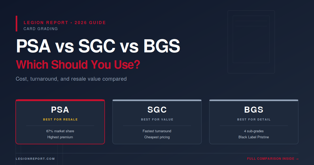 PSA vs SGC vs BGS Grading Comparison 2026